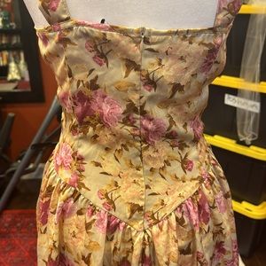 Cider | Dresses | Rare Cider Floral Zip Up Corset Cami Dress | Poshmark